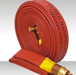All Red Synthetic Rubber Fire Hose | Techno Marine